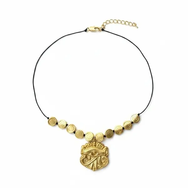 BY VIRGO Gold / Black Elysian Eye Necklace