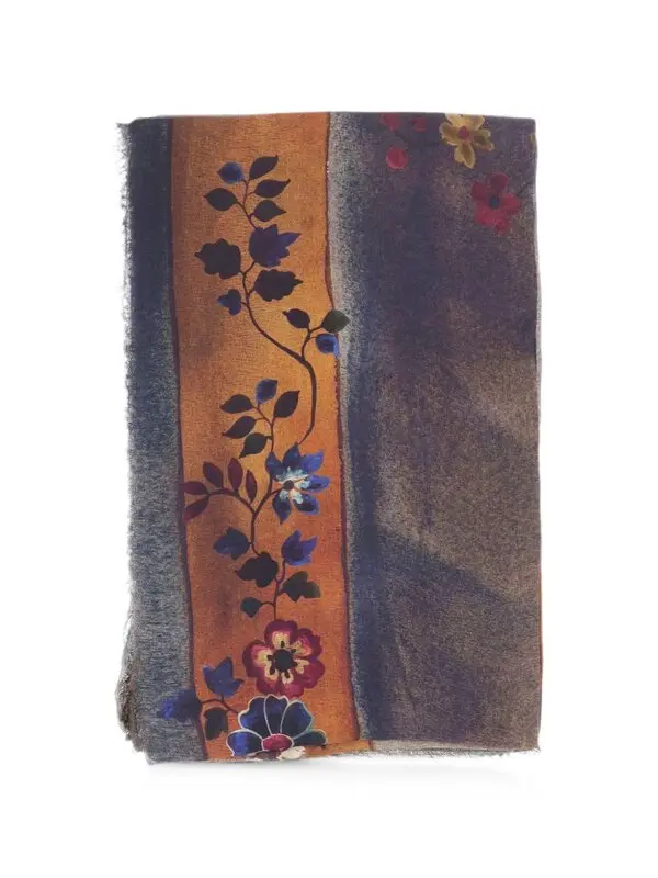 Faliero Sarti Kaki Carpet Print Stole - Brown