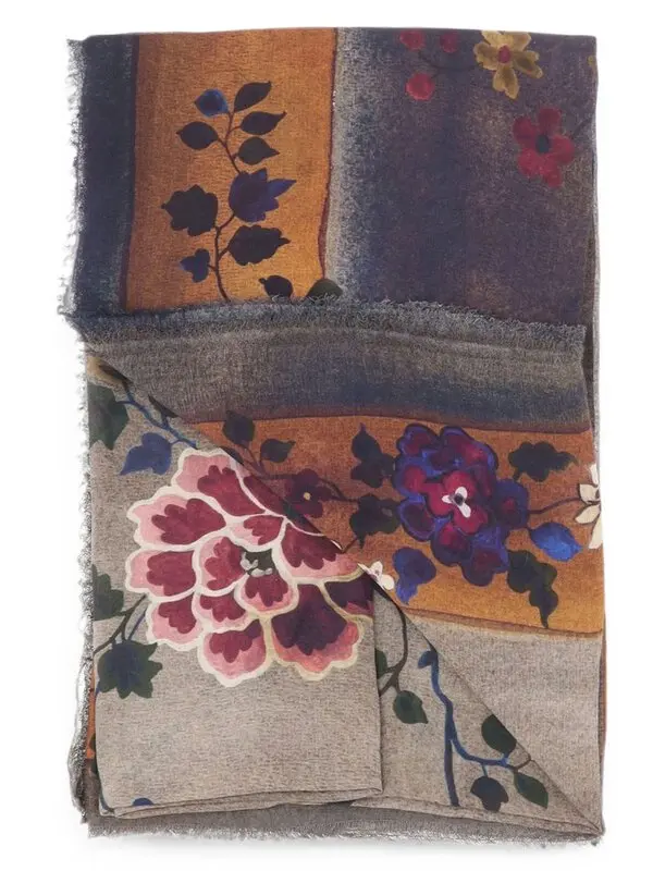 Faliero Sarti Kaki Carpet Print Stole