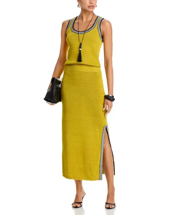 Christopher John Rogers Knit Blouson Tank Maxi Dress