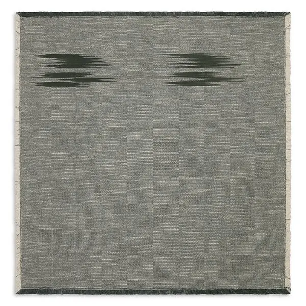 KUTNIA Peshtemal Ikat Cotton Fringe Napkins, Set Of 4 - Green