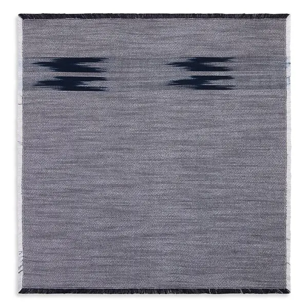 KUTNIA Peshtemal Ikat Cotton Fringe Napkins, Set Of 4 - Navy