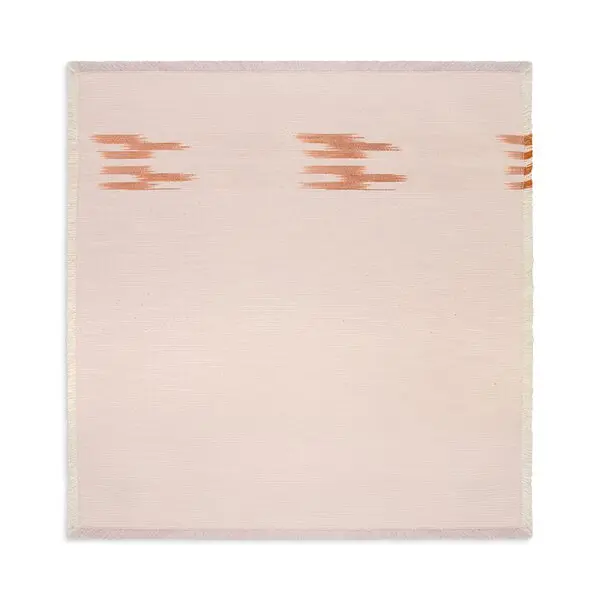 KUTNIA Peshtemal Ikat Cotton Fringe Napkins, Set Of 4 - Pink/orange