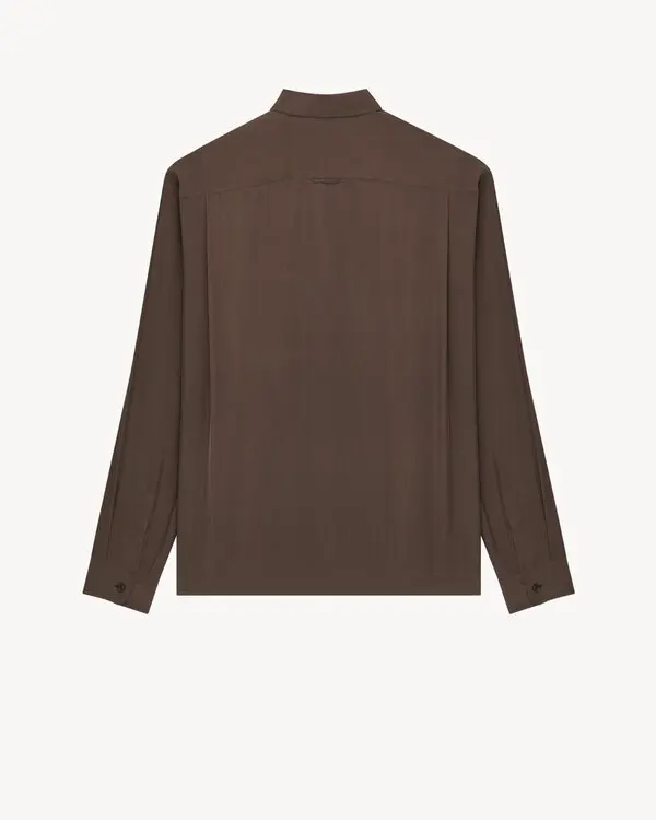 Saint Laurent Shirt In Silk Habotai
