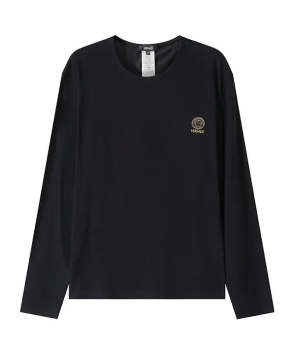 Versace Pack Of Two Long-sleeved Crewneck T-shirts - Black