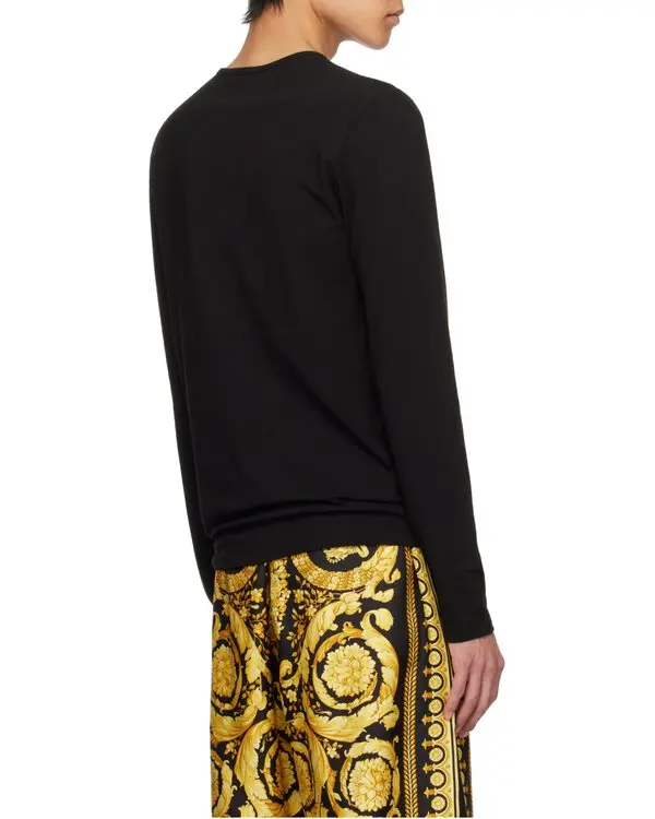 Versace Pack Of Two Long-sleeved Crewneck T-shirts - Black
