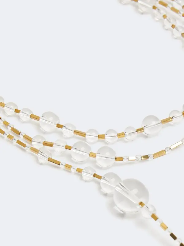 Max Mara Strand Detailed Embellished Necklace