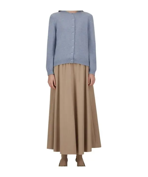 Herno Resort Cardigan In Alpaca And Lurex Stocking Stitch