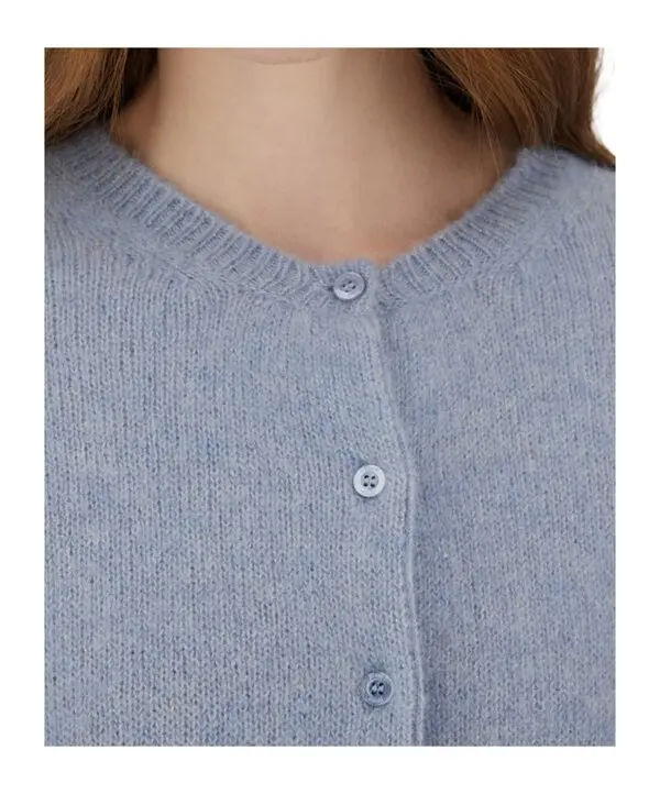 Herno Resort Cardigan In Alpaca And Lurex Stocking Stitch