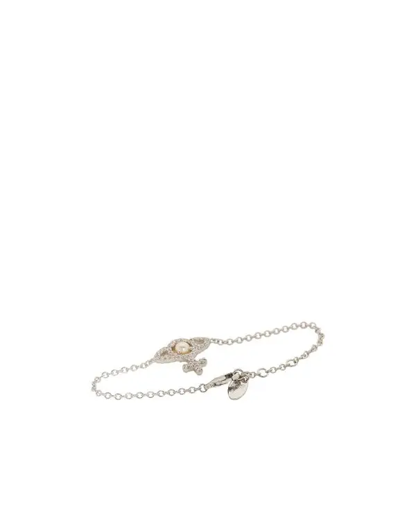 VIVIENNE WESTWOOD Logo Chain Bracelet - White