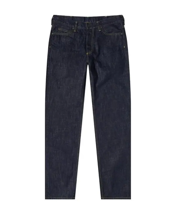 Carhartt Work In Progress Straight Leg Denim Jeans With Logo Patch