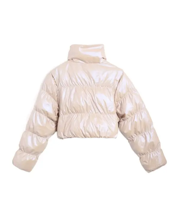 ADIDAS ORIGINALS Glossy Cropped Puffer Jacket