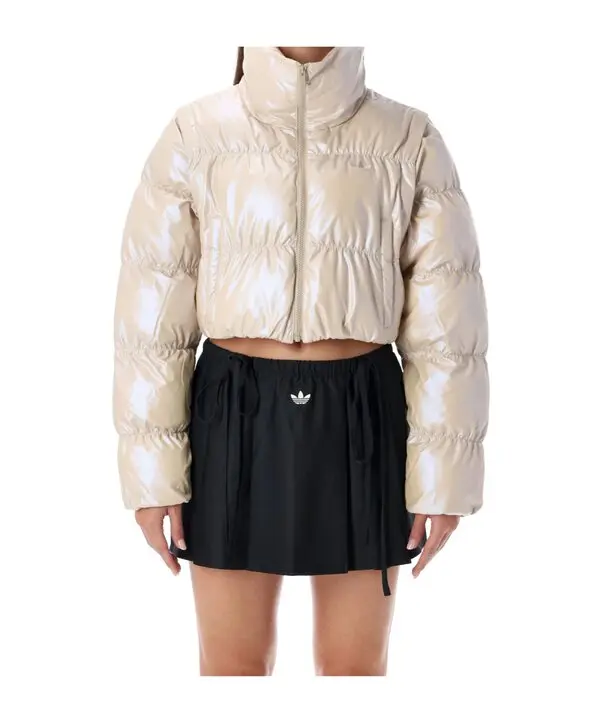 ADIDAS ORIGINALS Glossy Cropped Puffer Jacket