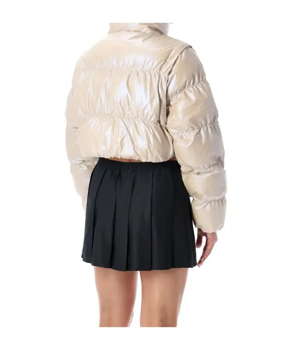 ADIDAS ORIGINALS Glossy Cropped Puffer Jacket