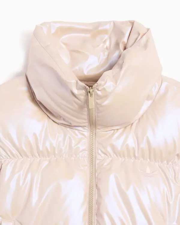 ADIDAS ORIGINALS Glossy Cropped Puffer Jacket
