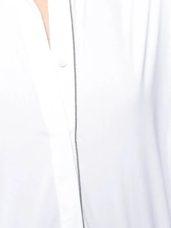 Brunello Cucinelli Oversized Shirt With Lapel And Curved Hem