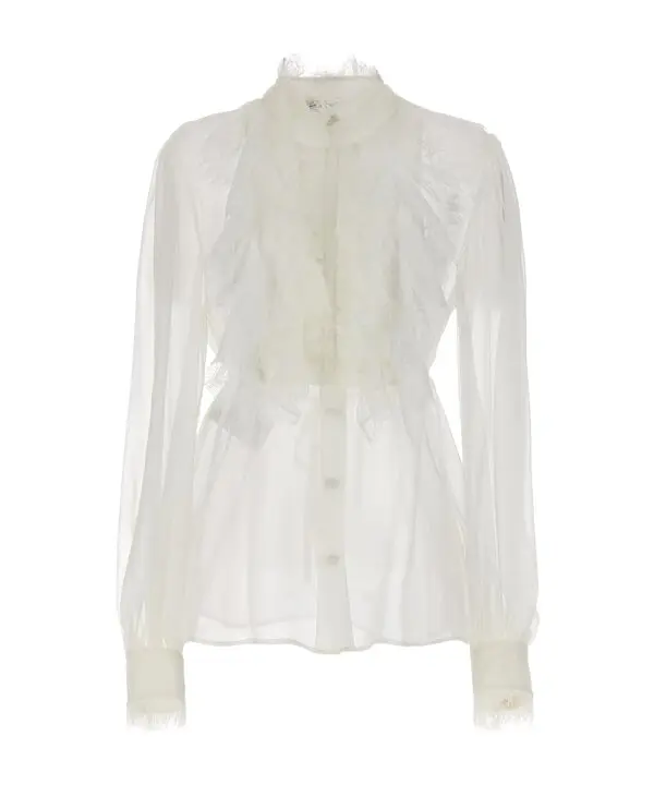Alberta Ferretti Chest Detail Long-sleeved Shirt