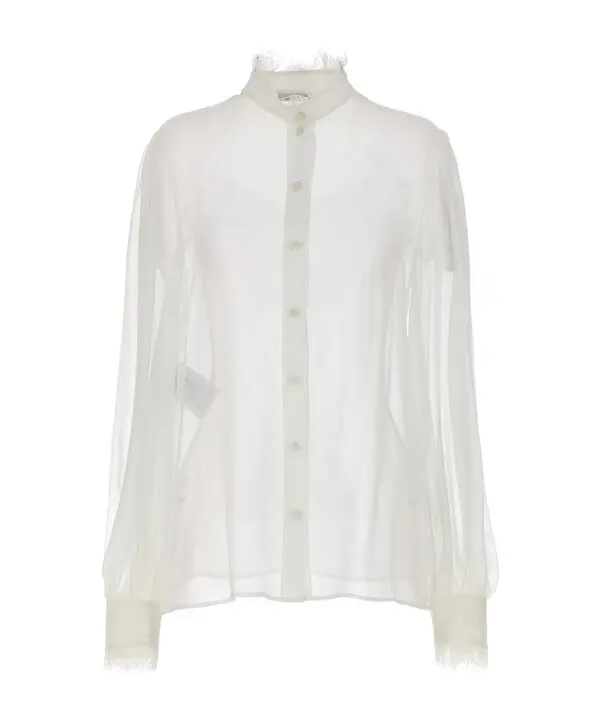 Alberta Ferretti Chest Detail Long-sleeved Shirt