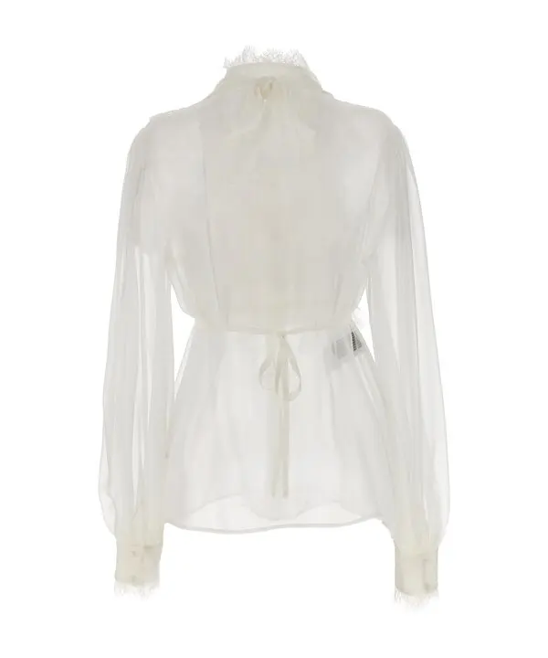 Alberta Ferretti Chest Detail Long-sleeved Shirt
