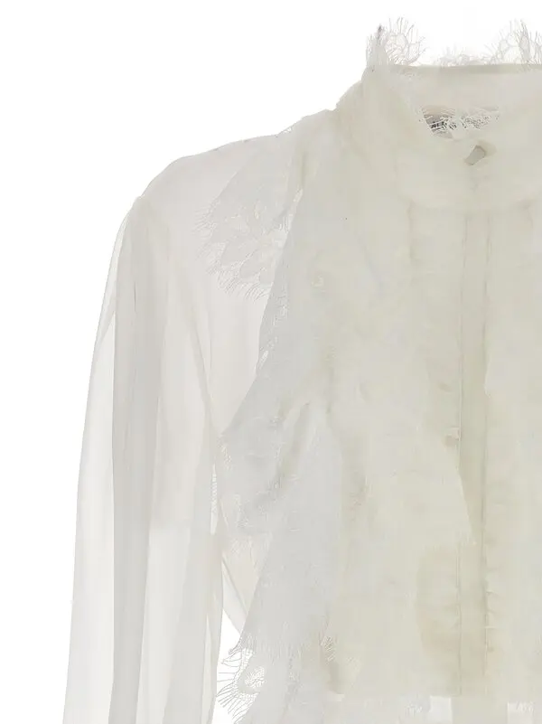 Alberta Ferretti Chest Detail Long-sleeved Shirt