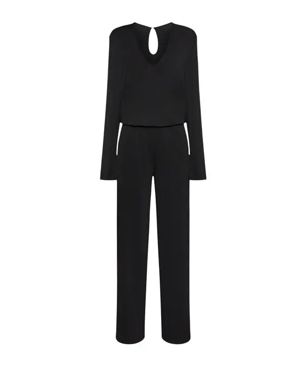 Wolford V-neck Crêpe Jumpsuit - Black