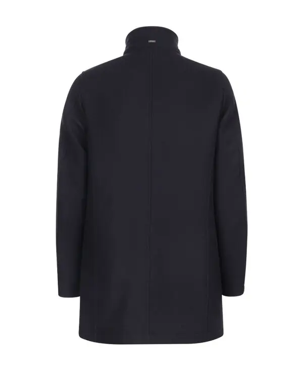 Herno High-neck Single-breasted Coat - Black