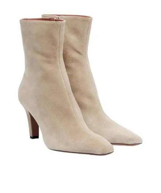Paris Texas Suede Pointed Toe Ankle Boots