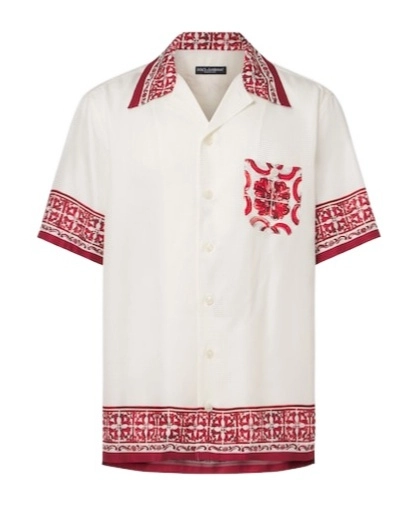 Dolce & Gabbana Majolica Silk Jacquard Shirt