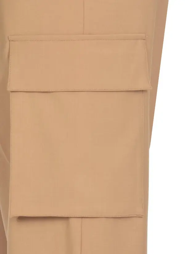 Herno High-waisted Cargo Tailored Trousers - Nude