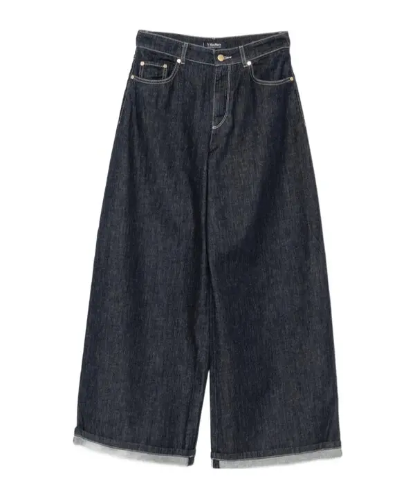 Max Mara Belt Loop Wide Leg Jeans