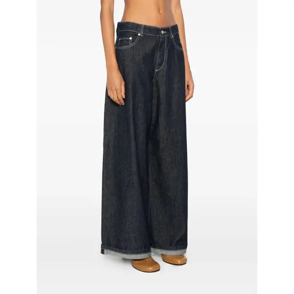 Max Mara Belt Loop Wide Leg Jeans