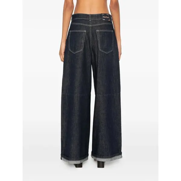 Max Mara Belt Loop Wide Leg Jeans