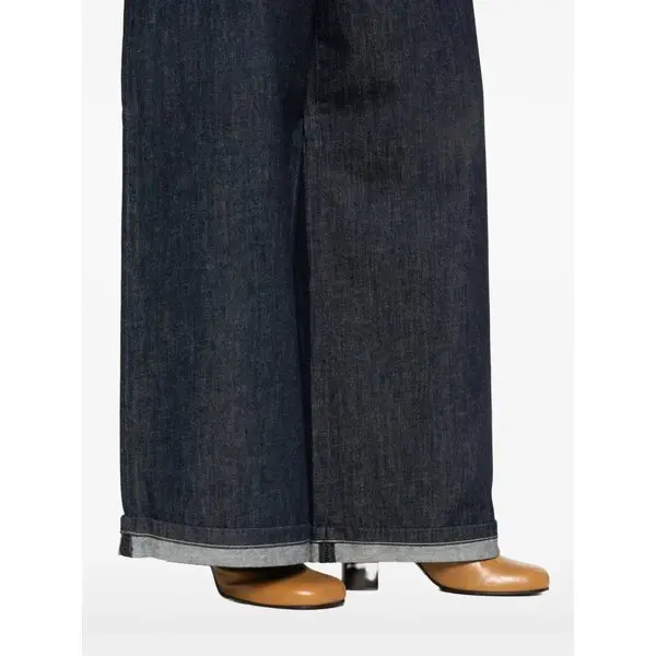 Max Mara Belt Loop Wide Leg Jeans