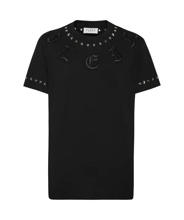 Philipp Plein Gothic-logo Round-neck T-shirt - Black