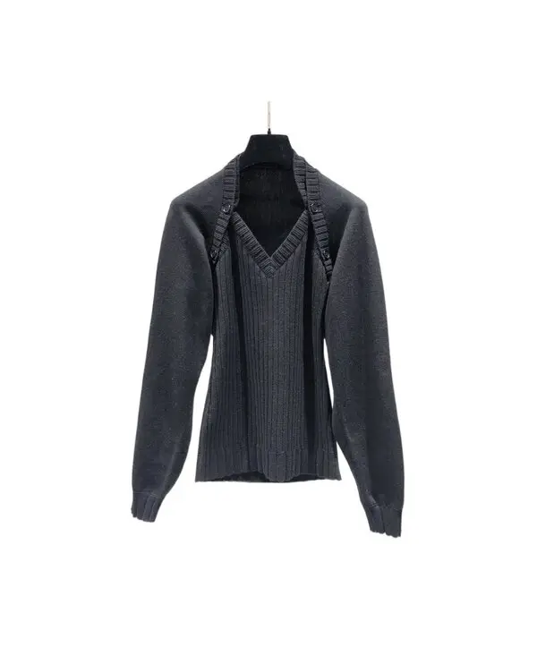 Alberta Ferretti Mesh-insert Knitted Top