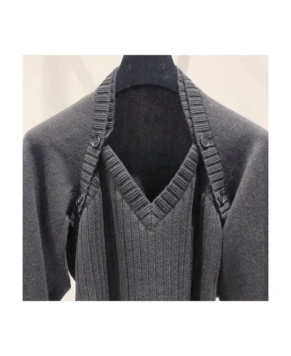 Alberta Ferretti Mesh-insert Knitted Top