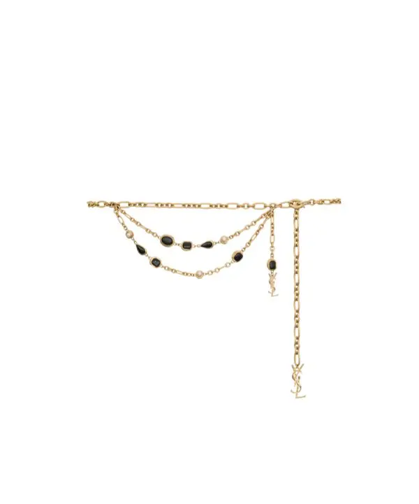 Saint Laurent Cassandre Pendant Chain Belt