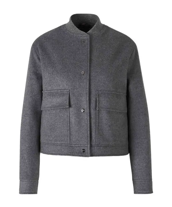 Herno Felted Button-up Bomber Jacket