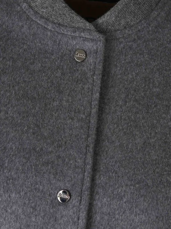 Herno Felted Button-up Bomber Jacket