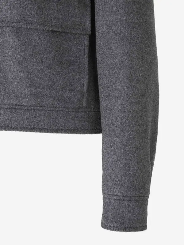 Herno Felted Button-up Bomber Jacket