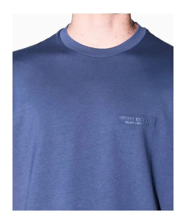 Armani Exchange Regular Fit Cotton T-shirt With A Chest Logo Essential