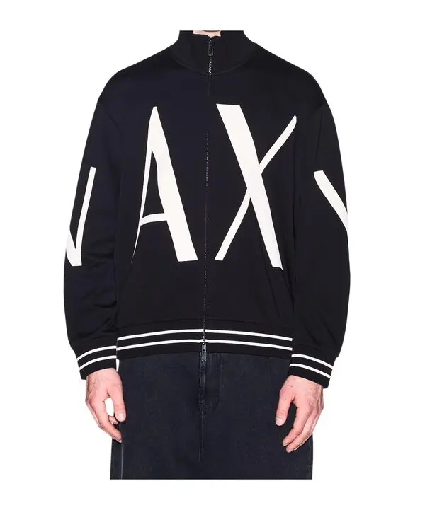 Armani Exchange Sweatshirt In Bonded Stretch Cotton