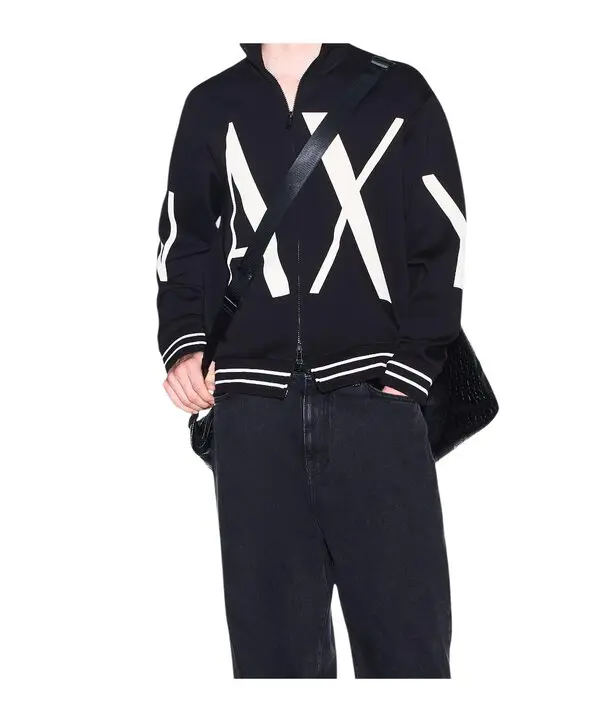 Armani Exchange Sweatshirt In Bonded Stretch Cotton
