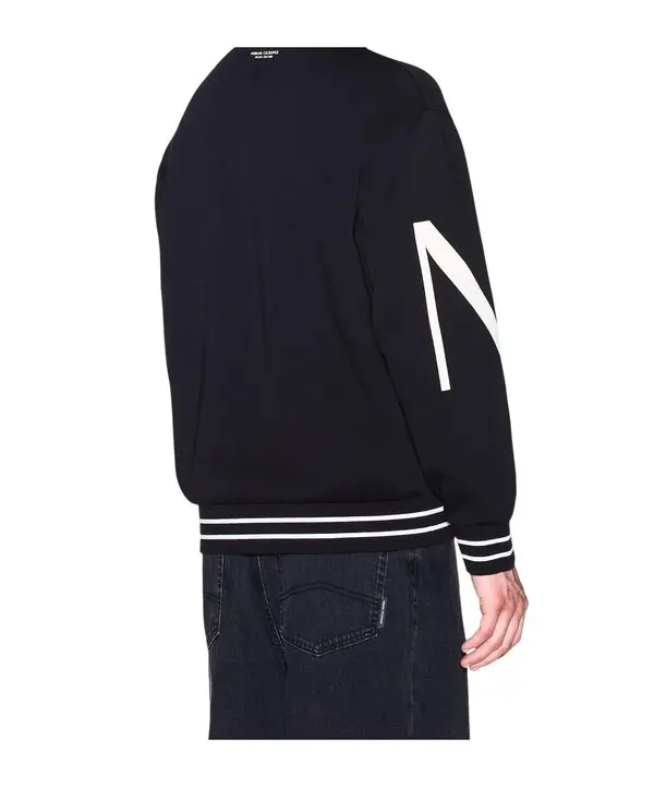 Armani Exchange Sweatshirt In Bonded Stretch Cotton
