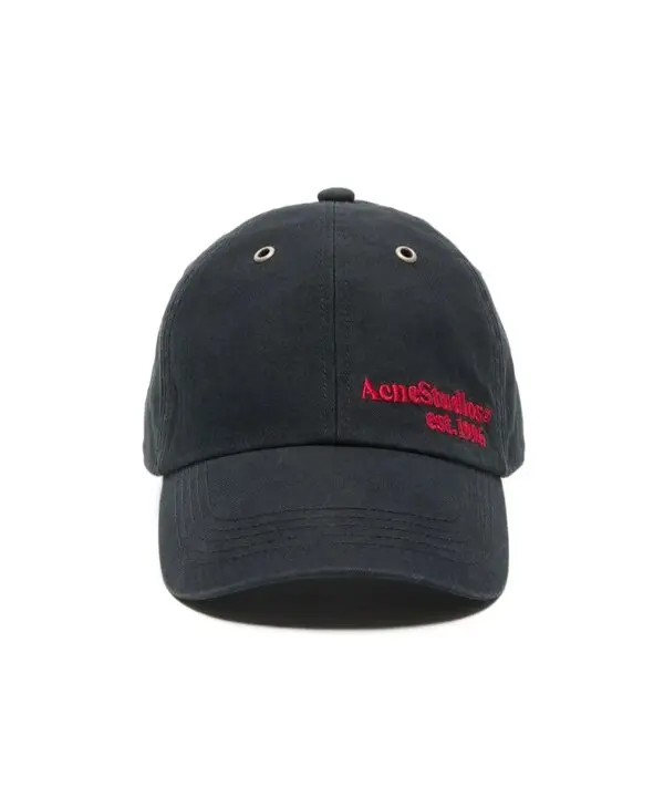 Acne Studios Waxed Logo Cap - Sunset Blue