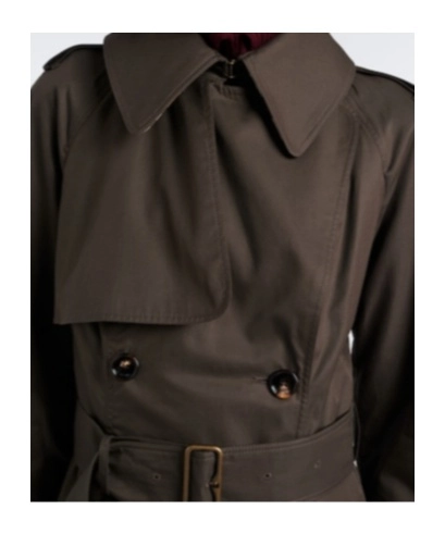 Burberry Long-sleeved Trench Coat With Detachable Belt