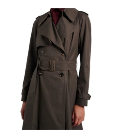 Burberry Long-sleeved Trench Coat With Detachable Belt