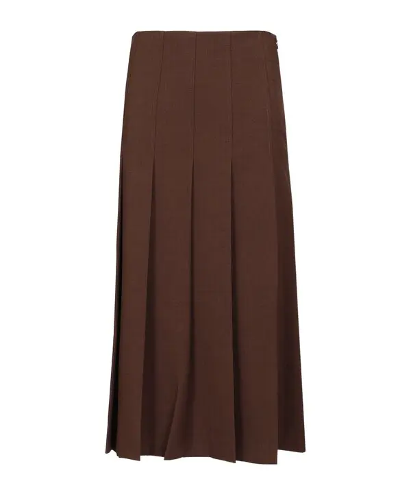 AL DUCA DAOSTA 1902 Pleated Stretch Maxi Skirt