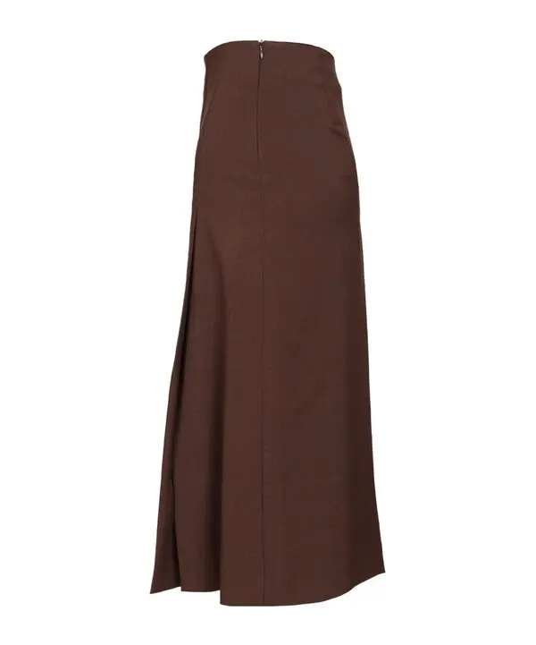 AL DUCA DAOSTA 1902 Pleated Stretch Maxi Skirt