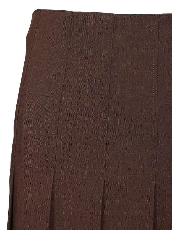 AL DUCA DAOSTA 1902 Pleated Stretch Maxi Skirt